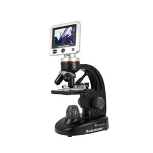 celestron – lcd digital microscope ii – biological microscope with a built-in 5mp digital camera – adjustable mechanical stage –carrying case and 1gb micro sd card