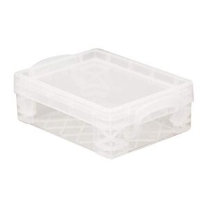 super stacker crayon box, 4.75 x 3.5 x 1.5 inches, clear, 1 box (40311)