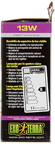 Exo Terra Reptile Vision Compact Fluorescent Lamp, 13-watt