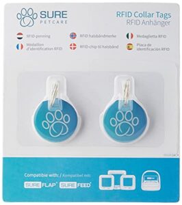 sure petcare - sureflap - surefeed pack of two sureflap rfid collar tags