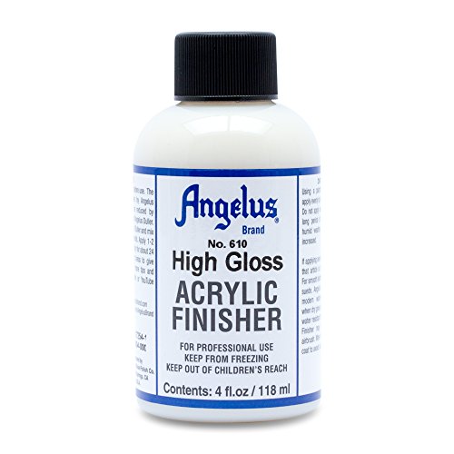 Angelus Brand Acrylic Leather Paint High Gloss Finisher No. 610 - 4oz, Packaging may vary