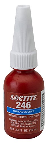 Loctite 29513 Blue 246 High Temperature Medium Strength Thread Locker, 450 degrees F Maximum Temperature, 10 mL Bottle