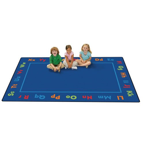 Carpets for Kids KID$Value Plus 72.88 Alphabet Value Rug 6ft x 9ft Rectangle, Blue