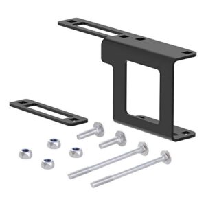 curt 58002 easy-mount vehicle trailer wiring connector mounting bracket for 1-1/4-inch receiver, 4 or 5-way flat