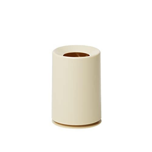 ideaco Mini TUBELOR Trash Can, Round, Light Beige, 0.4 gal (1.2 L)