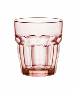 bormioli rocco rock bar lounge rocks glasses, peach, set of 6 9.25 oz