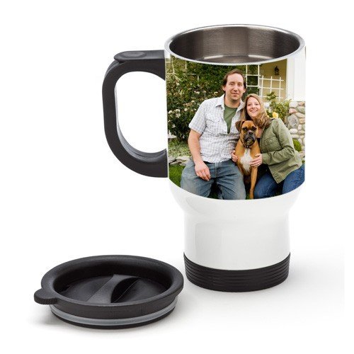 Personalized Mug Custom Mug with Photo or Logo (14oz, White Travel)