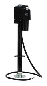 quick products jq-3500b power a-frame electric tongue jack with led work light and permanent ground wiring for camper trailer, rv - 3,650 lbs. capacity (higher then standard 3,500 lbs. jack!), black