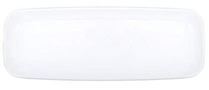 amscan long plastic platter - 6 1/2' x 17 1/2' - white - 1 pc.