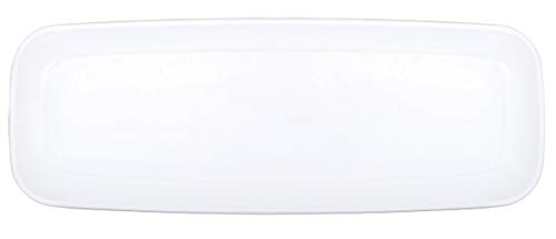 Amscan Long Plastic Platter - 6 1/2' x 17 1/2' - White - 1 Pc.