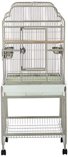 A&E Cage 782217 Platinum Open Victorian Top with Plastic Base Bird Cage, 22" x 17"