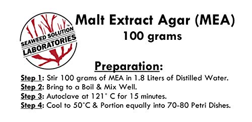 Malt Extract Agar (MEA) Dehydrated, 100 grams