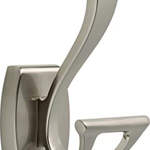 DELTA Dansant Towel Hook, Robe Hook Satin Nickel Towel Holder for Bathroom, Bathroom Accessories, 135241 2.4 x 2.9 x 4.8 Inches