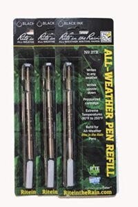 rite in the rain all weather pen refill, black (3 pack)