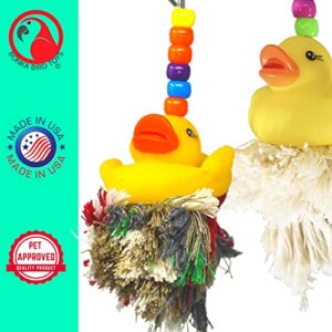 Bonka Bird Toys 1125 Ducky Plucker Small Bird Toy Parrot Cage Toys Cages Cockatiel Lovebird Parakeet Conure