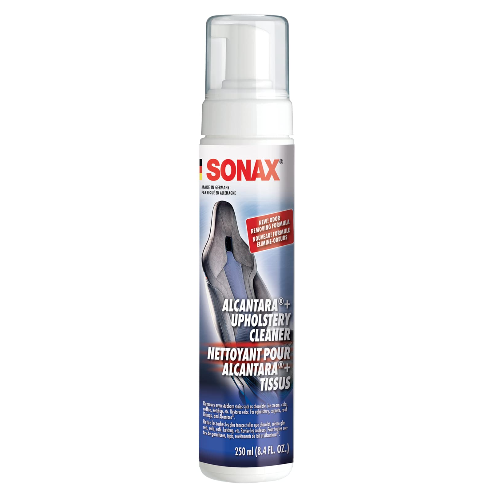 Sonax (206141) Upholstery and Alcantara Cleaner - 8.45 fl. oz., 250 Milliliter