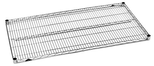 Metro 1848NC Super Erecta Nickel Chrome Plated Steel Industrial Wire Shelf, 800 lb. Capacity, 1" Height x 48" Width x 18" Depth (Pack of 4)