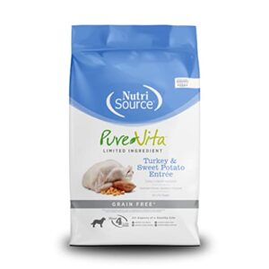 purevita grain free turkey & sweet potato dry dog food - 25lb