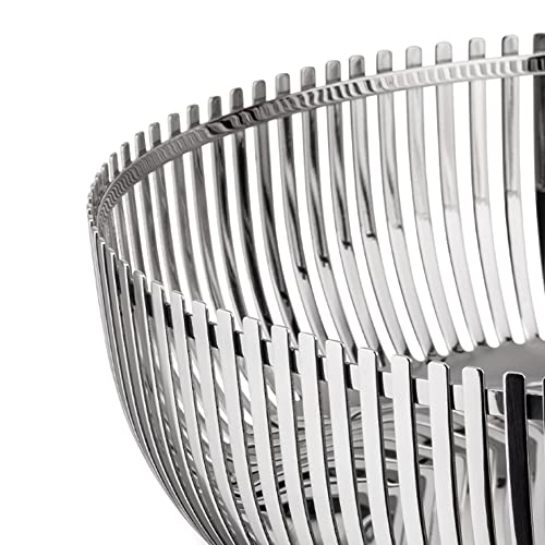 Alessi Round Basket, 23cm, Silver