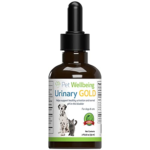 Pet Wellbeing Urinary Gold for Dogs - Vet-Formulated - Canine Urinary Tract Health, UTI & Bladder Infection, Normal Urine pH - Natural Herbal Supplement 2 oz (59 ml)