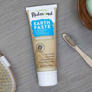 REDMOND Earthpaste All Natural Non-Fluoride Vegan Non GMO Real Ingredients Toothpaste (Variety Pack (Lemon, Wintergreen, Cinnamon, Pep)), 4 Ounce (Pack of 4)