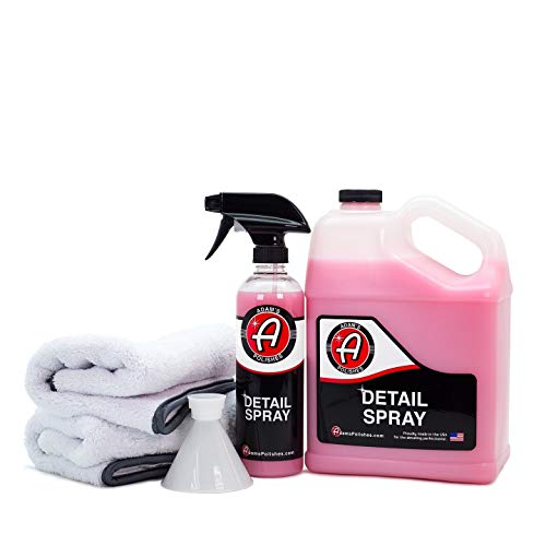 Adam's Detail Spray - Quick Waterless Detailer Spray For Car Detailing | Polisher Clay Bar & Car Wax Boosting Tech | Add Shine Gloss Depth Paint | Car Wash Kit & Dust Remover (Collection)