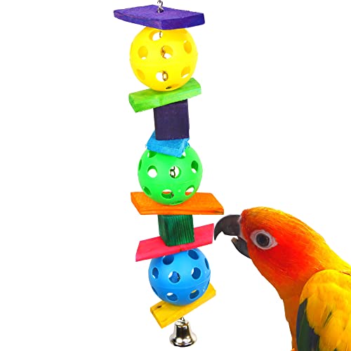 Bonka Bird Toys 1230 Ball Chewy Bird Toy Parrot cage Stuff Cages African Grey Cockatoo Macaw Amazon Foot Paper Aviary Conure Small Macaws