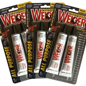 Welder Adhesive, 2 - 1oz Tubes - 3 Packs of 2 (6 tubes)