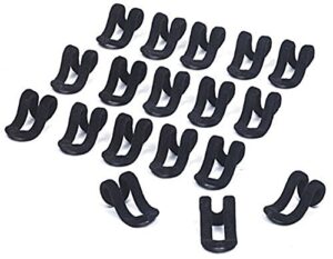 slim-line set of (18) mini cascading hooks (black)