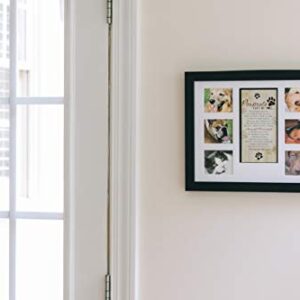 Pet Memorial Collage Frame for Dog or Cat with Sympathy Pawprints Left by You Poem - Made in the USA