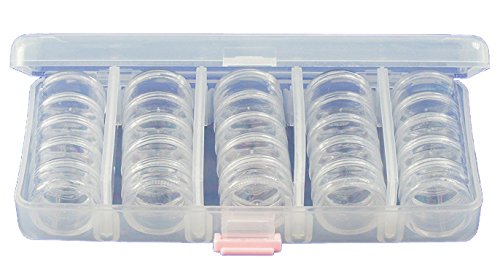 25-in-1 Bead Storage Case - 25 Stackable Containers in Reusable Carrying Case