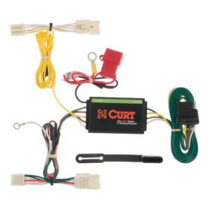 curt 56156 vehicle-side custom 4-pin trailer wiring harness, fits select toyota prius v