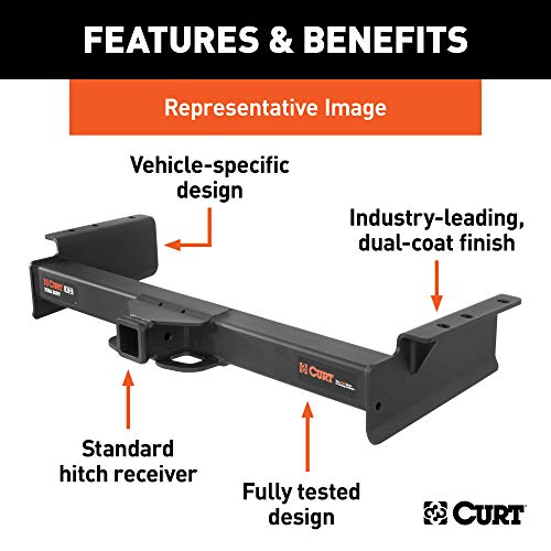 CURT 15303 Xtra Duty Class 5 Trailer Hitch, 2-In Receiver, Compatible with Select Ford F-150, F-250