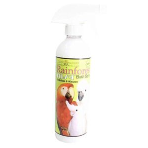 kings cages rainforest mist bath spray for cockatoos & macaw 17oz