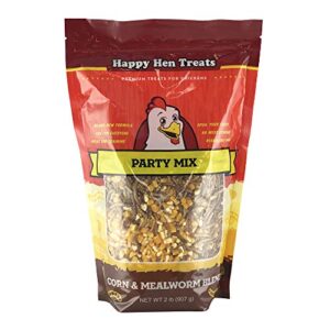 happy hen treats party mix mealworm and corn, 2-pound