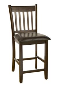 alpine furniture capitola faux leather counter height pub chairs (set of 2)