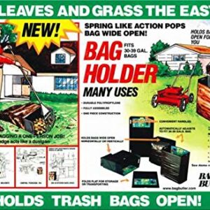 Bag Butler® Lawn and Leaf Trash Bag Holder Holds 30-42 Gallon Bags Open For Easy Filling. No Assembly Required. Made in U.S.A.