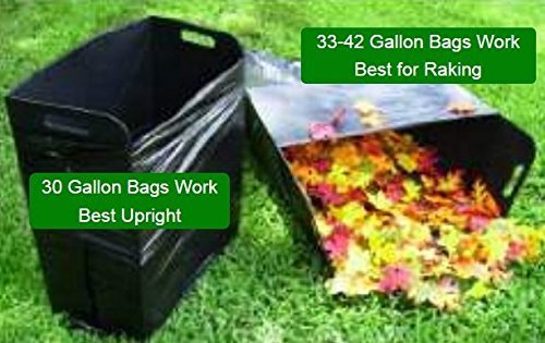 Bag Butler® Lawn and Leaf Trash Bag Holder Holds 30-42 Gallon Bags Open For Easy Filling. No Assembly Required. Made in U.S.A.