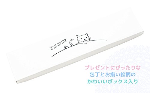 東亜金属(Toa) Merpale 770-305 Cat Santoku Knife, Blade Length: Approx. 6.7 inches (17 cm)