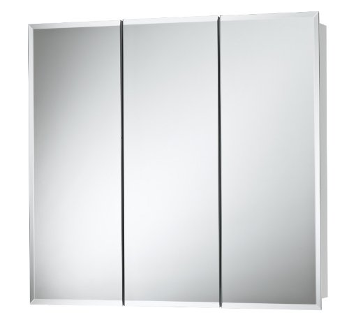 Jensen 255224 Horizon Frameless Medicine Oversize Cabinet, 24-Inch by 24-Inch by 5-1/4-Inch