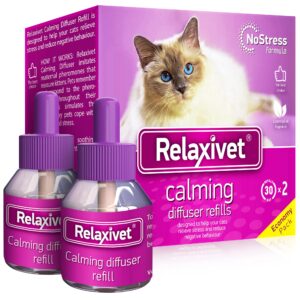 calming cat diffuser refill & anti anxiety pet products - feline calm pheromones & cats comfort - stress relief help with pee, new zone, aggression, fighting with dogs & behavior control