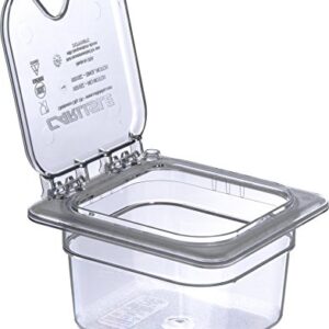 Carlisle FoodService Products Plastic Food Pan 1/6 Size 4 Inches Deep Clear