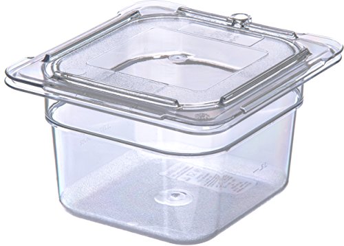 Carlisle FoodService Products Plastic Food Pan 1/6 Size 4 Inches Deep Clear