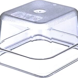 Carlisle FoodService Products Plastic Food Pan 1/6 Size 4 Inches Deep Clear