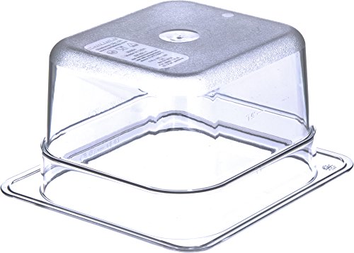 Carlisle FoodService Products Plastic Food Pan 1/6 Size 4 Inches Deep Clear