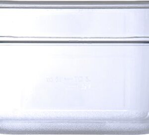 Carlisle FoodService Products Plastic Food Pan 1/6 Size 4 Inches Deep Clear