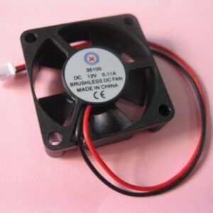 2 pcs Brushless DC Cooling Fan 12V 3510S 5 Blades 2 Wire 35x35x10mm Sleeve-Bearing Skywalking