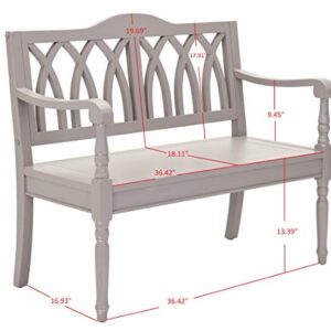 Safavieh American Homes Collection Benjamin Grey Bench