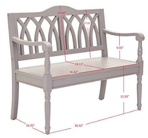 Safavieh American Homes Collection Benjamin Grey Bench