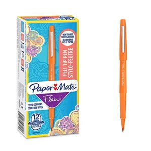 paper mate flair original fibre tip pen medium 1.0mm pack of 12